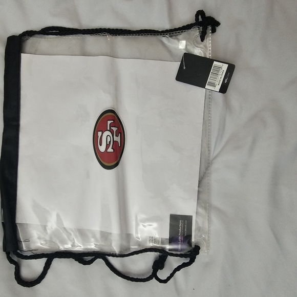 NFL | Bags | Nfl 49ers Clear Plastic Drawstring Tote Backpack | Poshmark